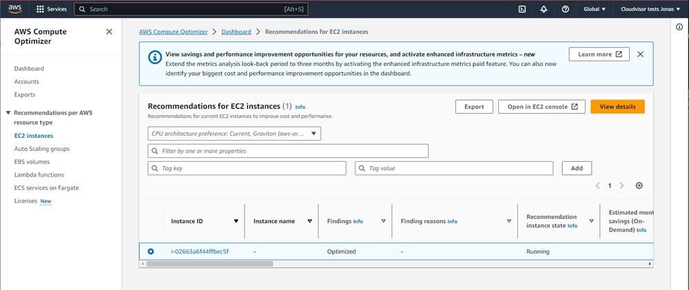 Supercharge AWS Infrastructure with AWS Compute Optimizer